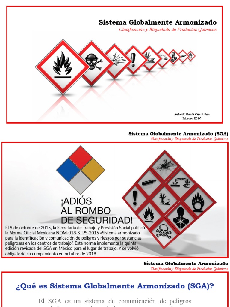 Sistema Globlamente Armonizado NOM 018 SGA | PDF | Química | Alimentos Sistema Globlamente Armonizado NOM 018 SGA | PDF | Química | Alimentos