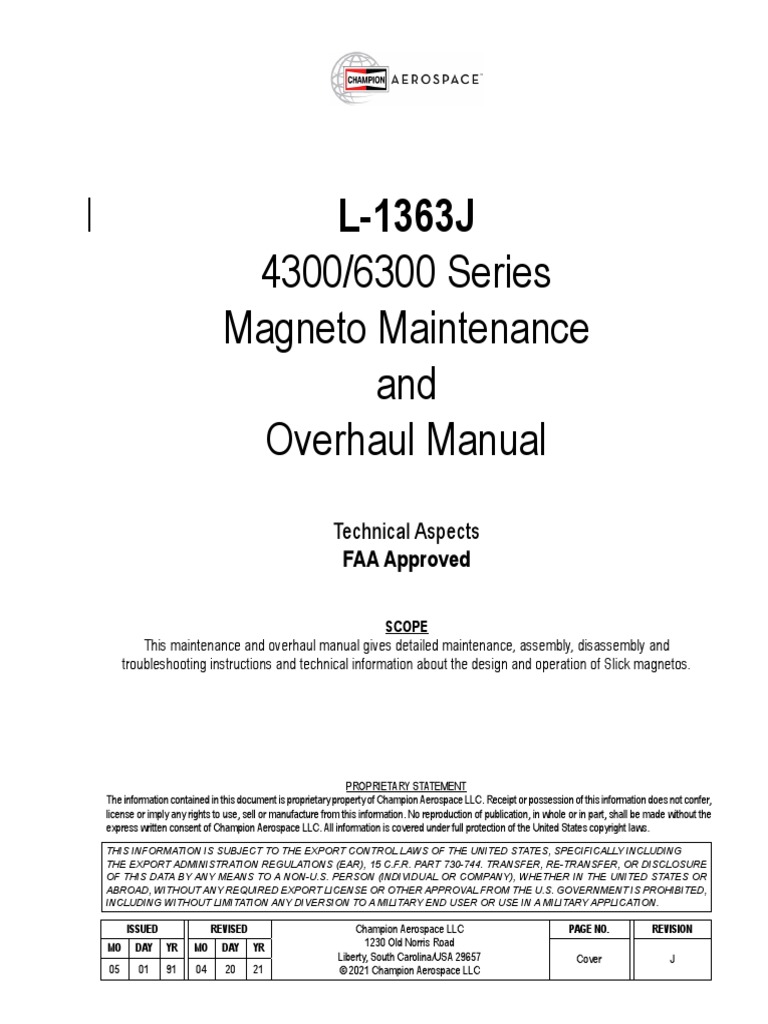L-1363J - Corrected 20210420 | PDF | Distributor | Ignition System