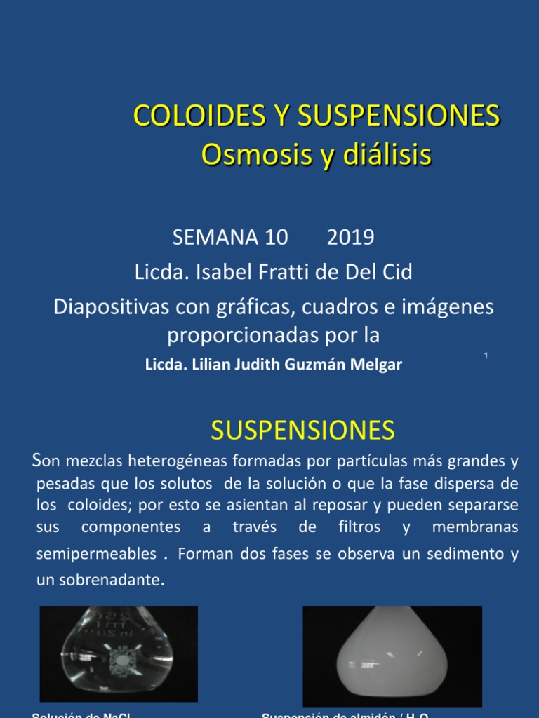 Coloides y Suspensiones 2019 Ifddc | PDF | Coloide | Mezcla