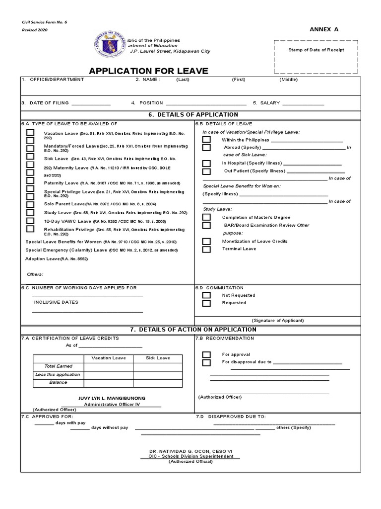 Leave-Form Updated | PDF | Parental Leave | Sick Leave