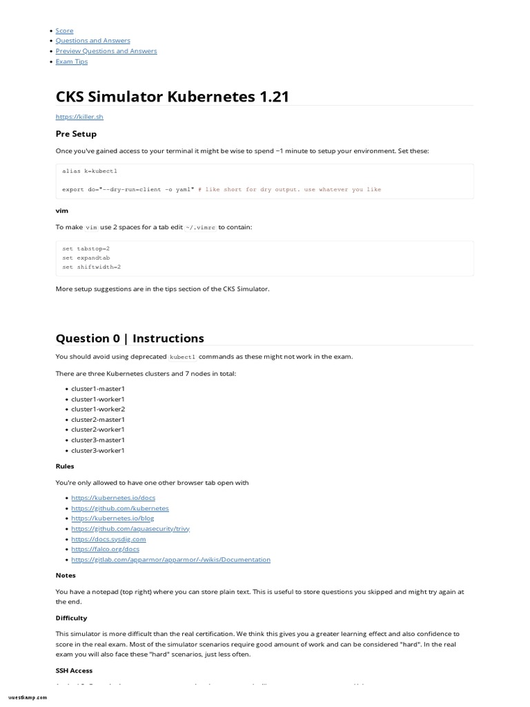 Killer Shell - CKS CKA CKAD Simulator | PDF | Computer Science | Information Technology