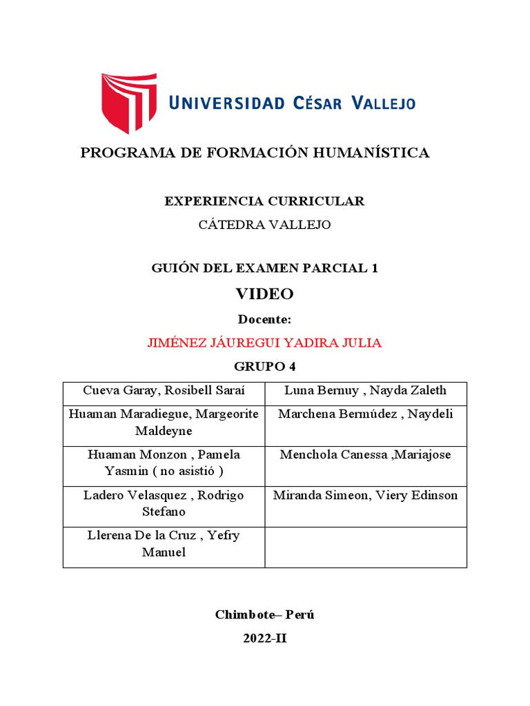 VALORES DE VALLEJO | PDF