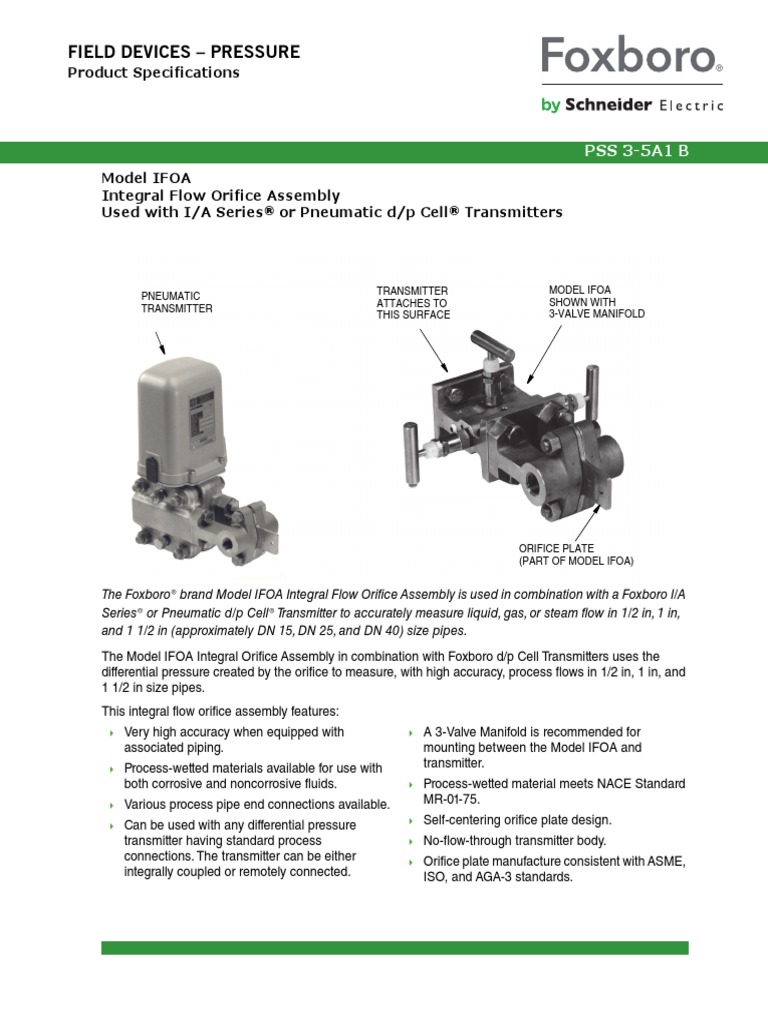 Foxboro - PSS 3-5A1 B - IFOA | PDF