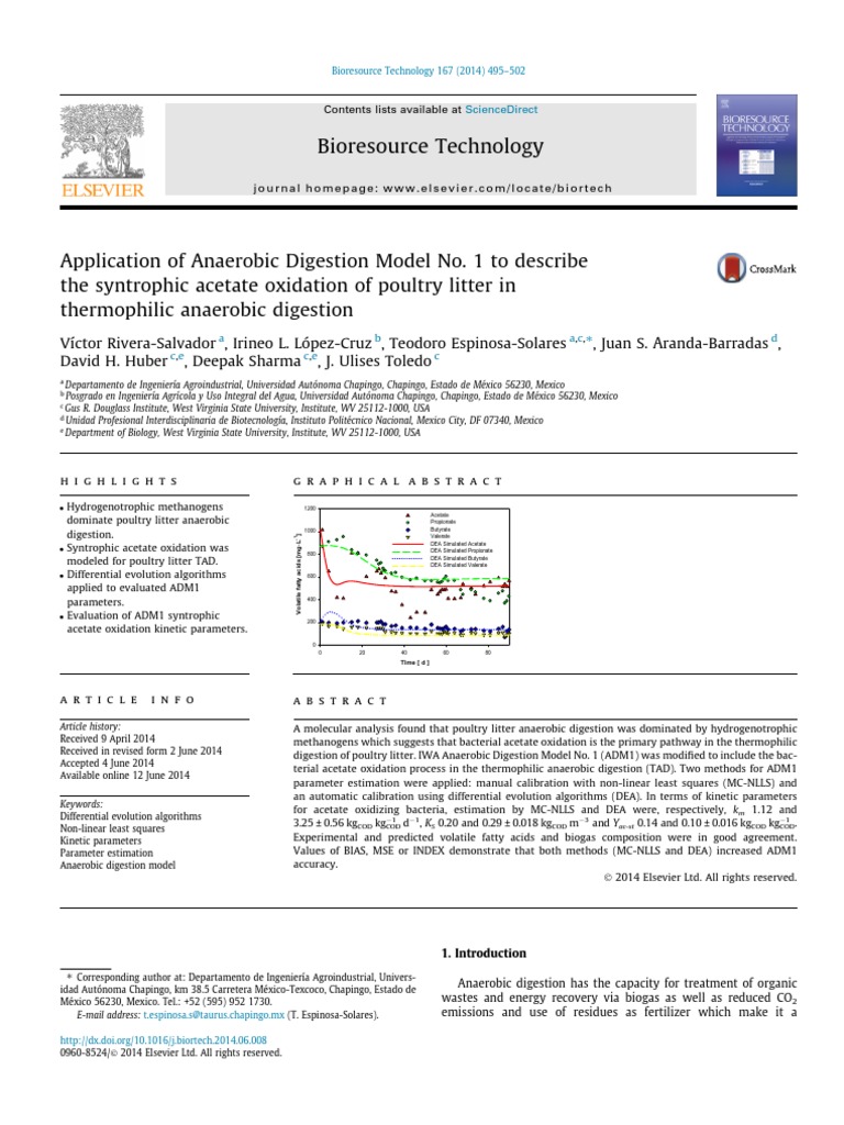 Syntrophic Acetate Oxidation in TAD | PDF | Anaerobic Digestion | Chemistry
