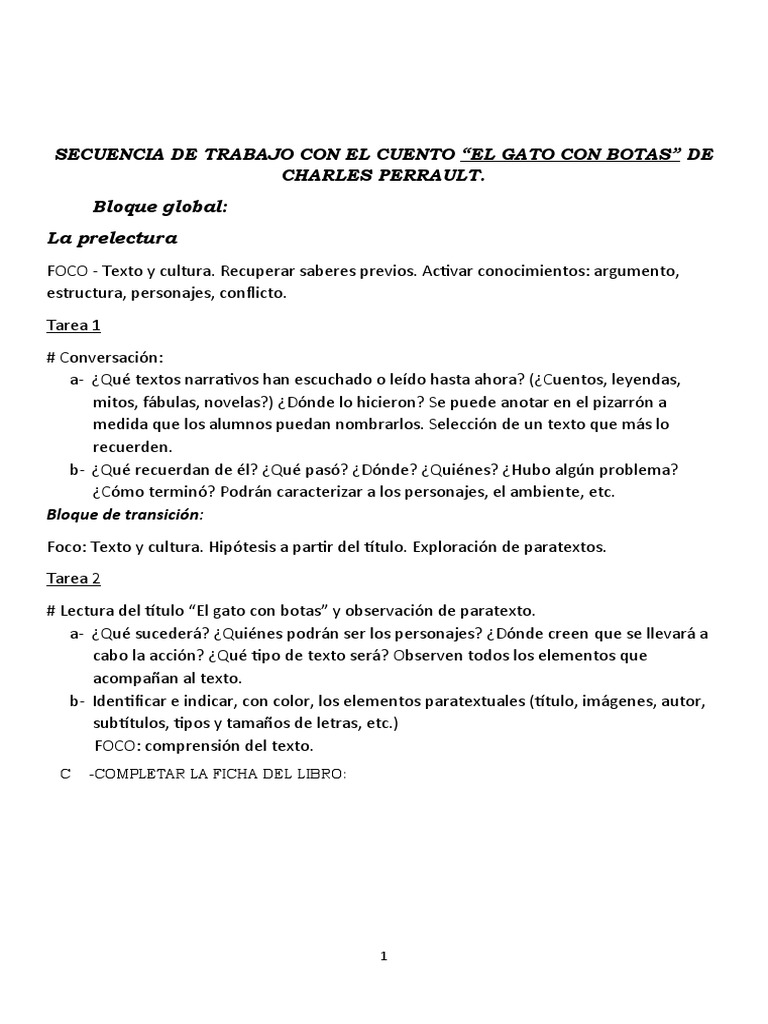 Gato Con Botas | PDF | Puntuación | Gatos