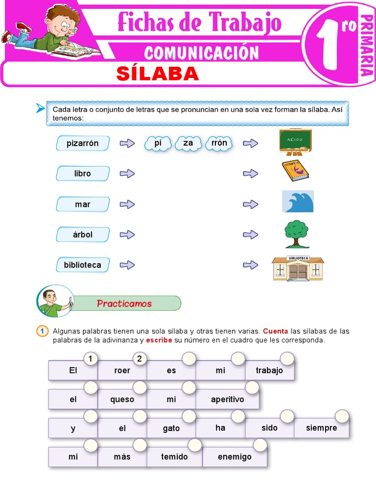 Sílaba para Primer Grado de Primaria | PDF | Fonología