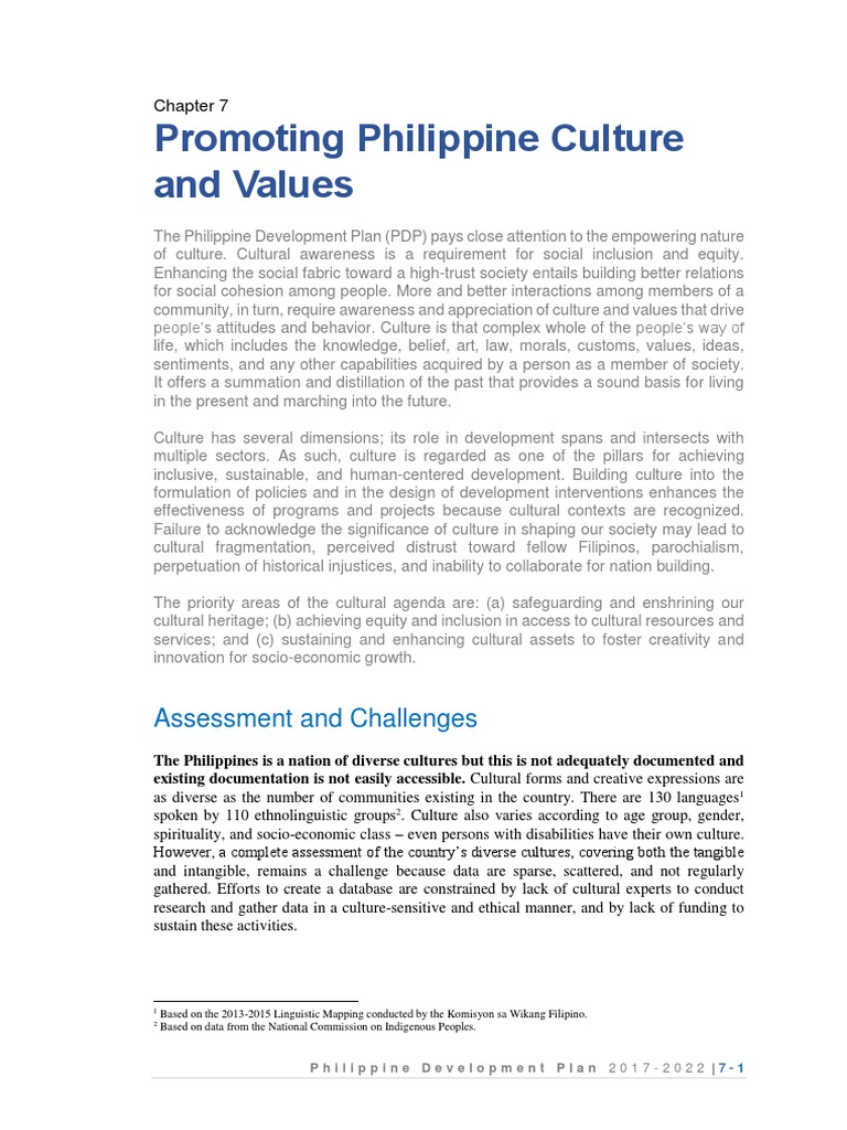 1philippine Development Plan On Culture | PDF | Cultural Heritage ...