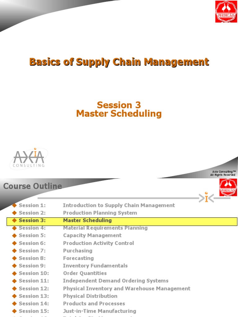 Master Scheduling - v11 | PDF | Inventory | Supply Chain Management