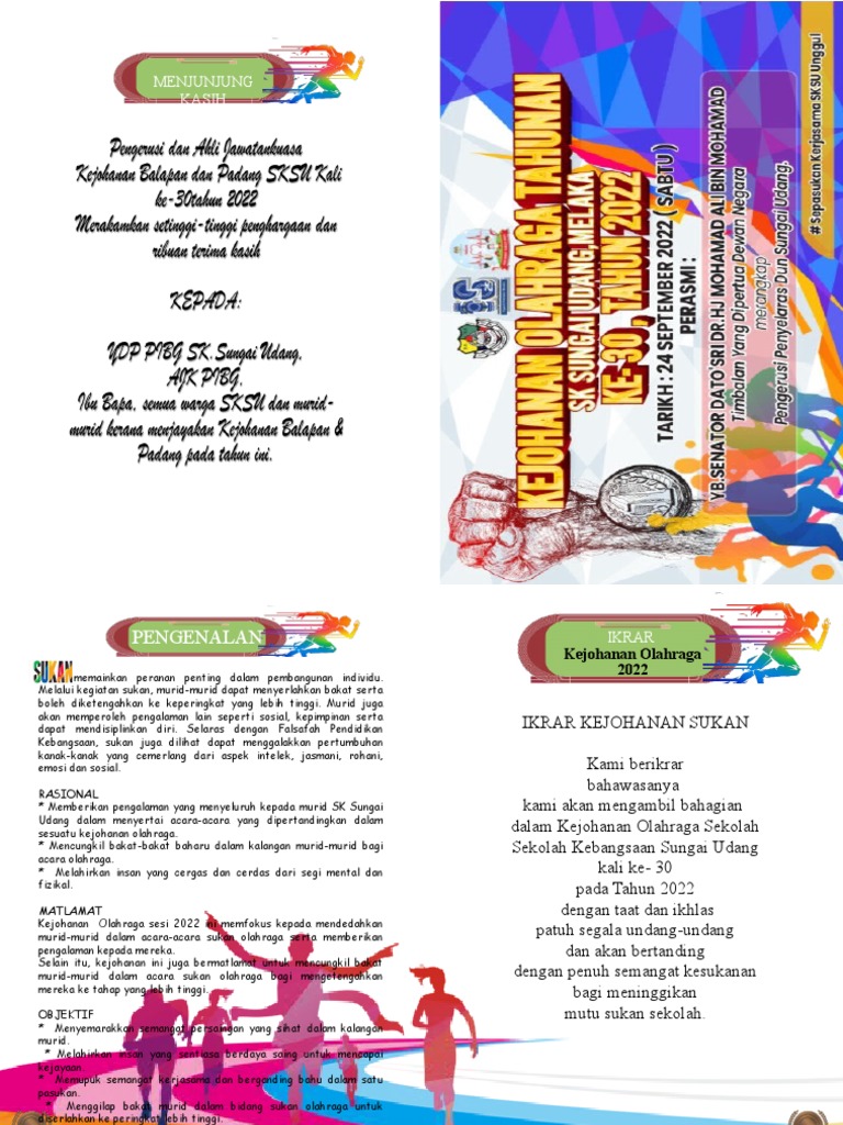 Buku Program Sukan Sksu 2022 | PDF