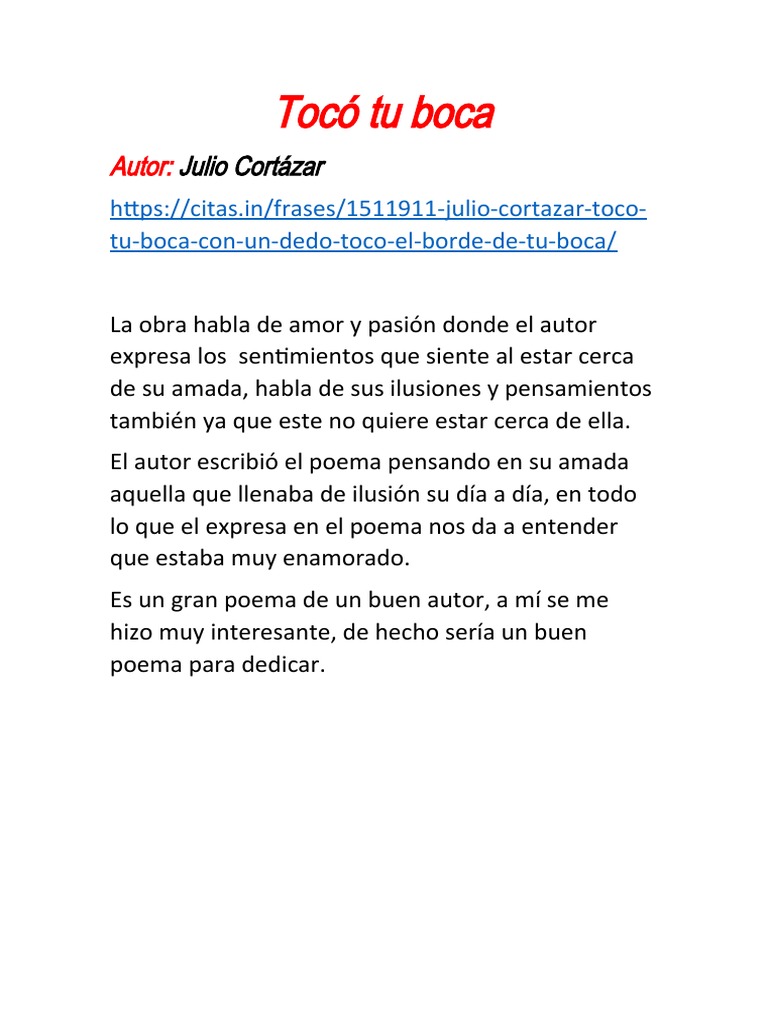 Toco Tu Boca ?? | PDF