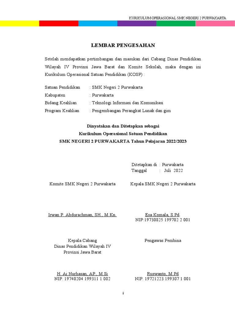 Lembar Pengesahan | PDF