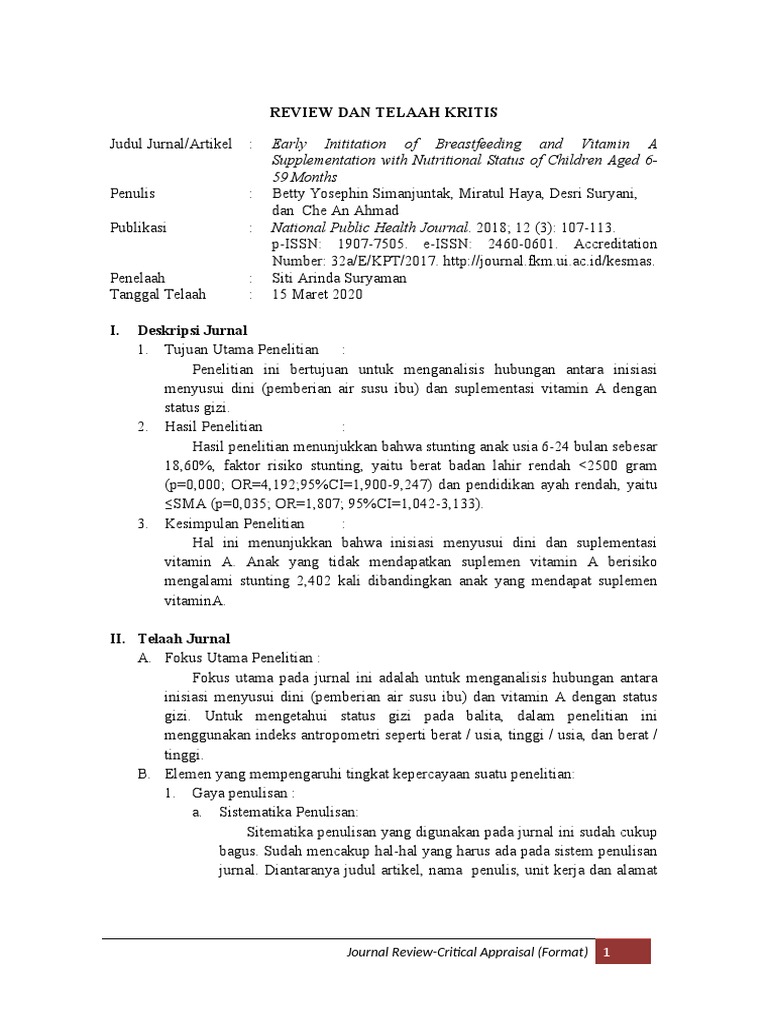 Review Dan Telaah Kritis (Siti Arinda Suryaman) (174101048) | PDF | Pengembangan Diri ...