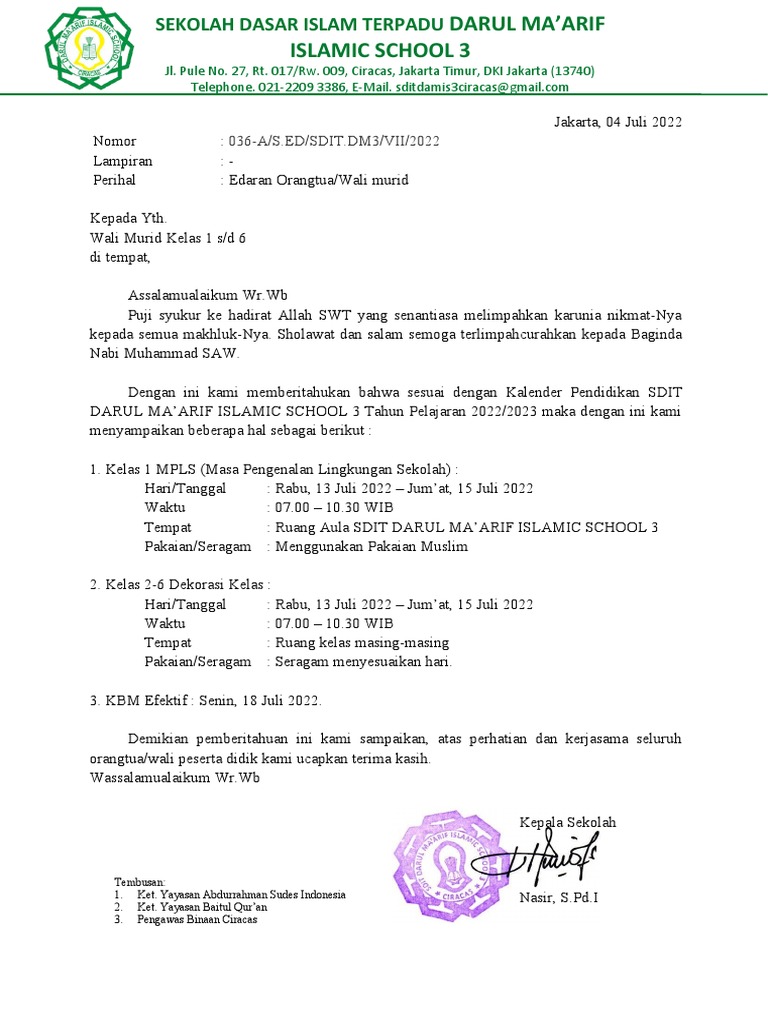 Surat Edaran | PDF
