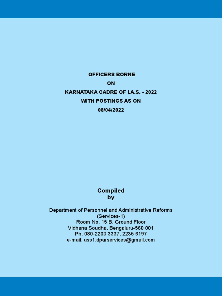 IAS Civil List 2022 | PDF