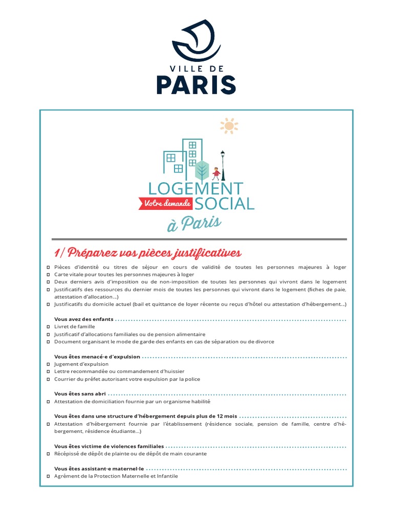 Liste Des Pièces Justificatives - Demande de Logement Social | PDF | Invalidité