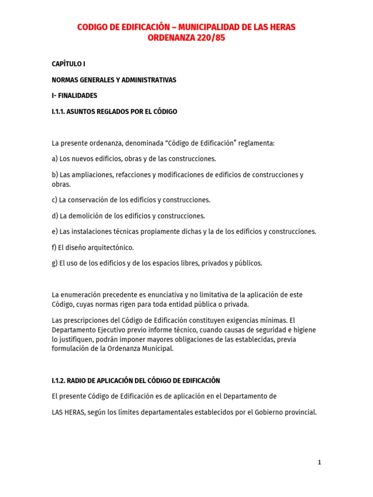 Codigo Edificacion LH | PDF | Arquitecto | Combustibles