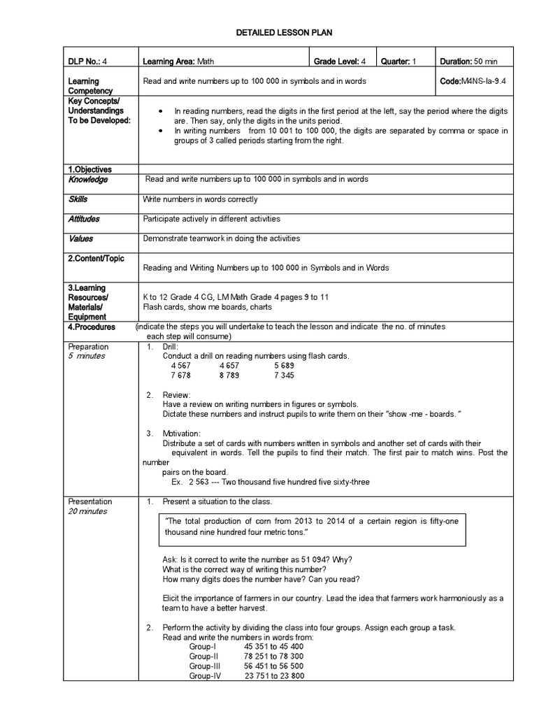dlp4 Math4q1 | PDF | Learning | Cognitive Psychology