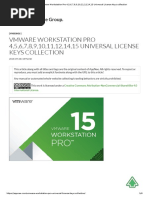 VMWare 17 Workstation Licenses Keys | PDF