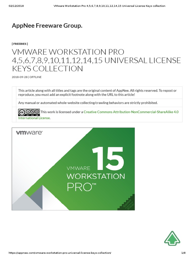VMware Workstation Pro 4,5,6,7,8,9,10,11,12,14,15 Universal License ...
