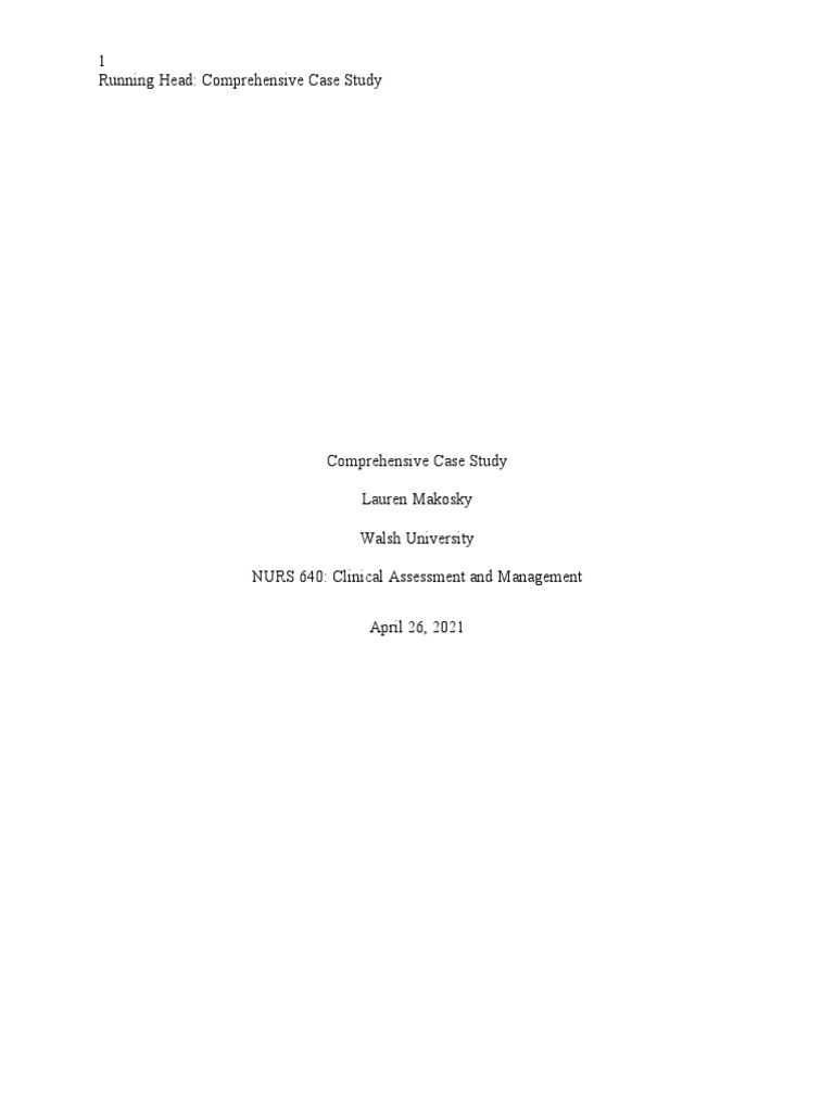 Comprehensive Case Study | PDF | Pneumonia | Cough