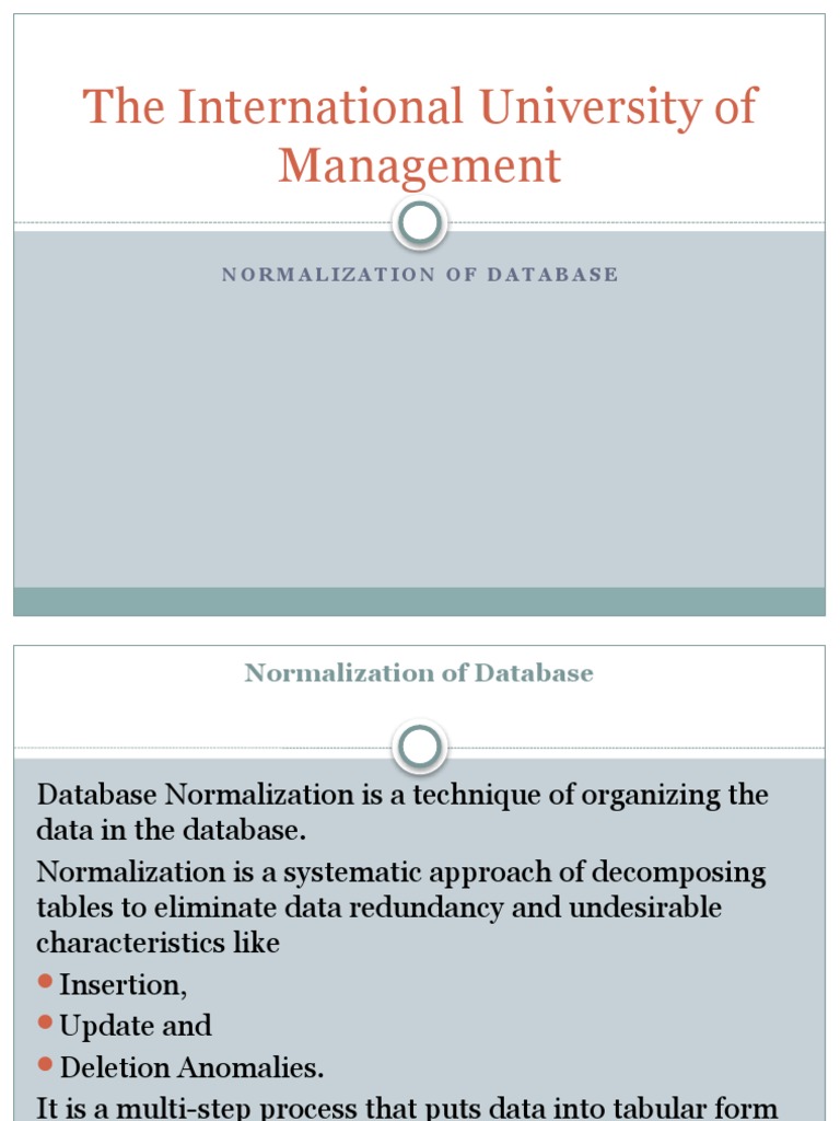 Database Normalisation Pdf Computer Data Data Management