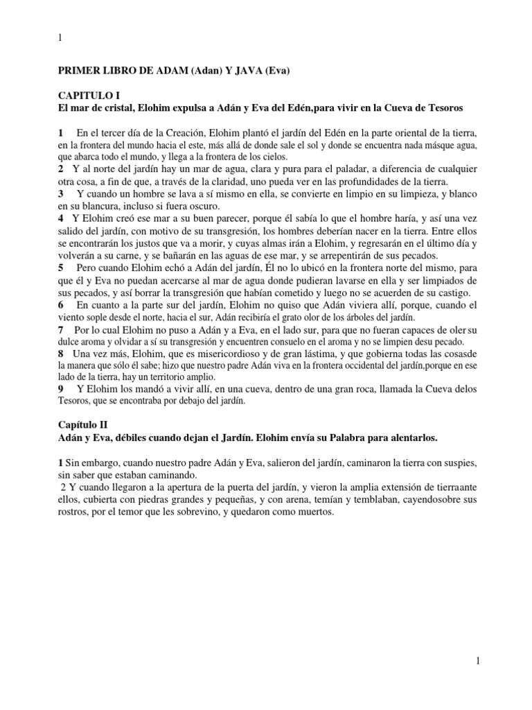 Libro de Adan y Eva. | PDF | Religión y espiritualidad
