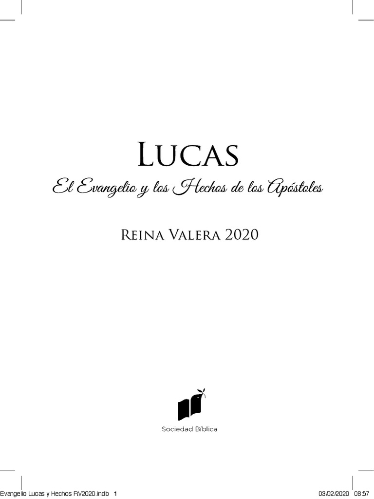 Evangelio Lucas y Hechos RV2020 v.2 | PDF | María, madre de Jesús | Jesús