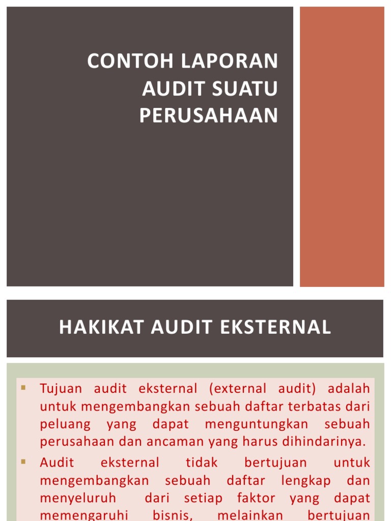 Contoh Audit | PDF | Bisnis