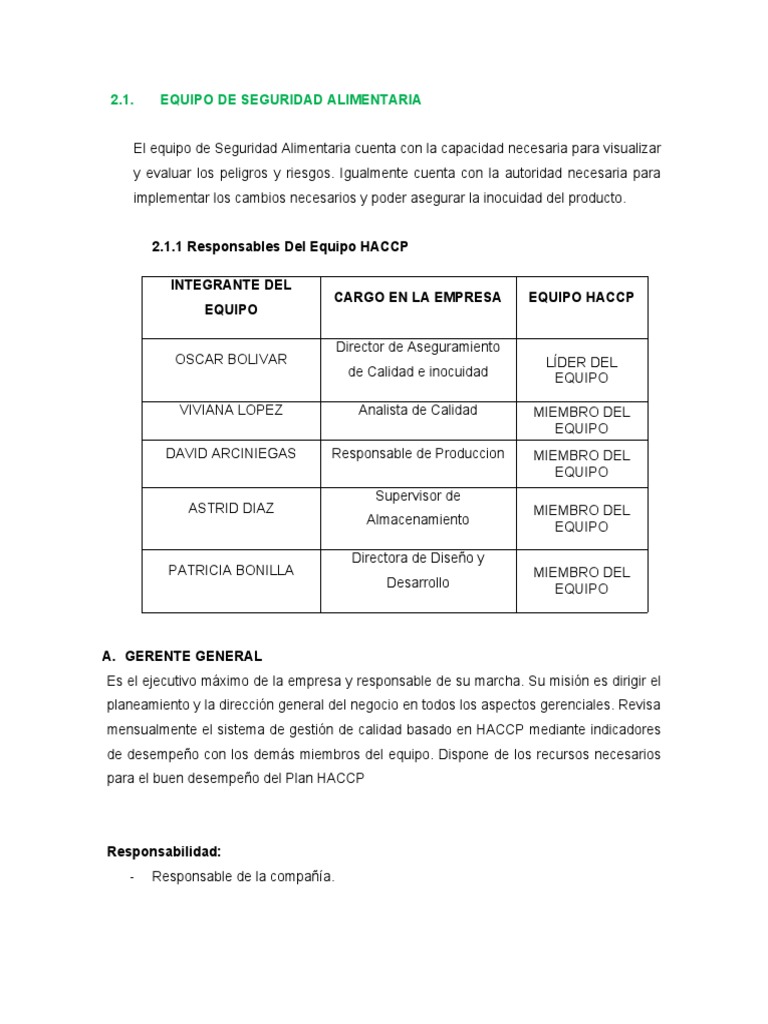 Plan de SEGURIDAD ALIMENTARIA | PDF