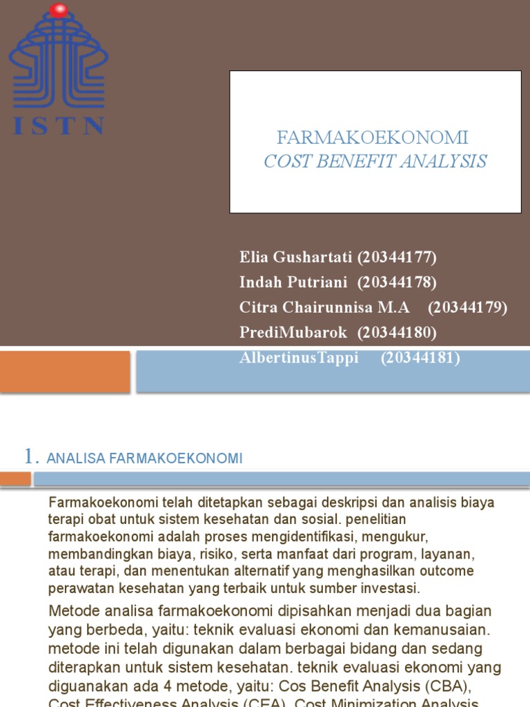 KLP 6 Farmakoekonomi - PPT CBA II | PDF