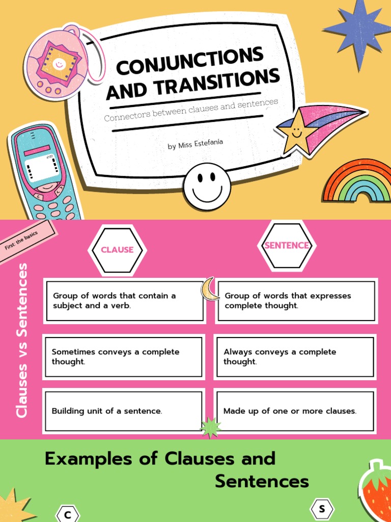 Conjunctions and Transitions! | PDF | Clause | Human Communication