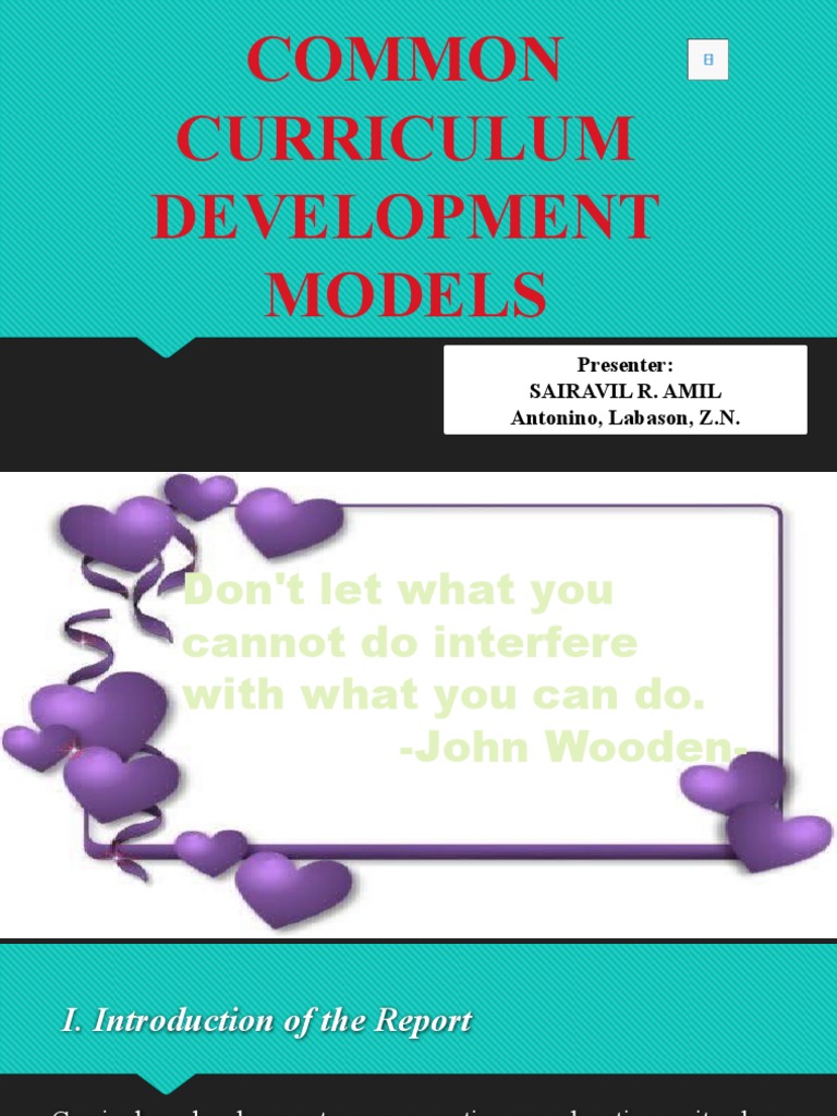 Common Curriculum Development Models | PDF | Curriculum | Learning