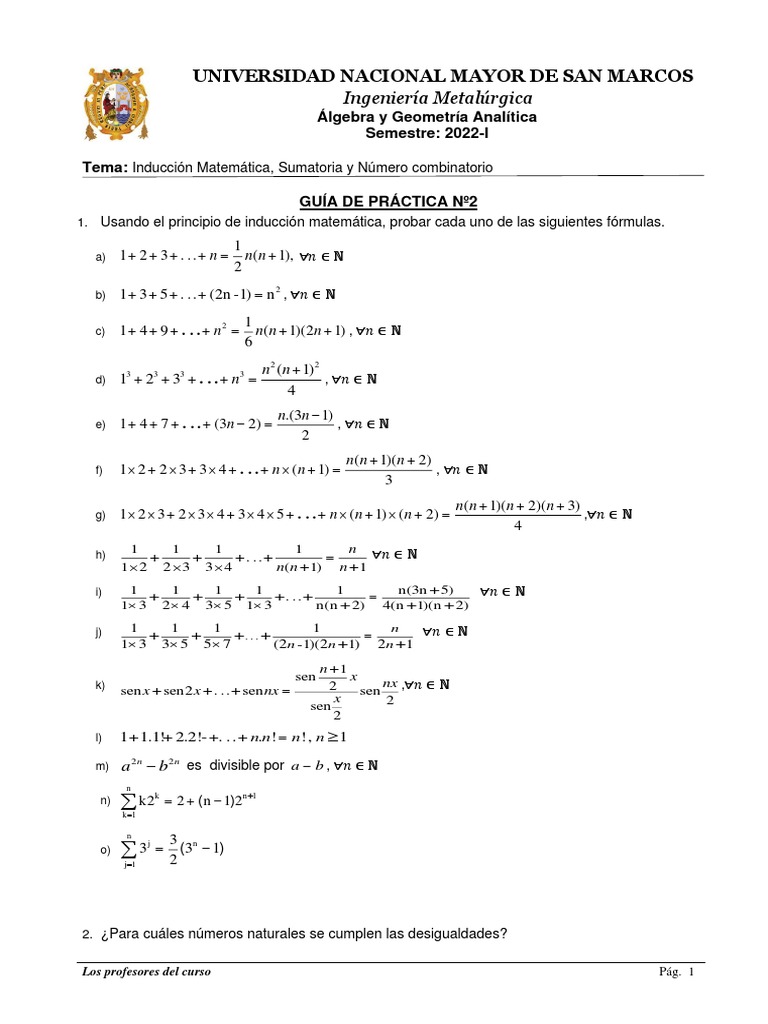 Guia de Práctica 2 | PDF | Matemáticas | Matemáticas discretas