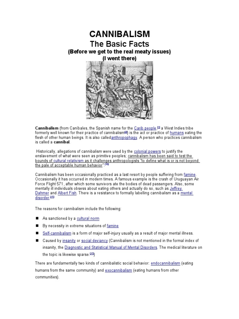 Cannibalism: History and Cases | PDF | Cannibalism | Halakha