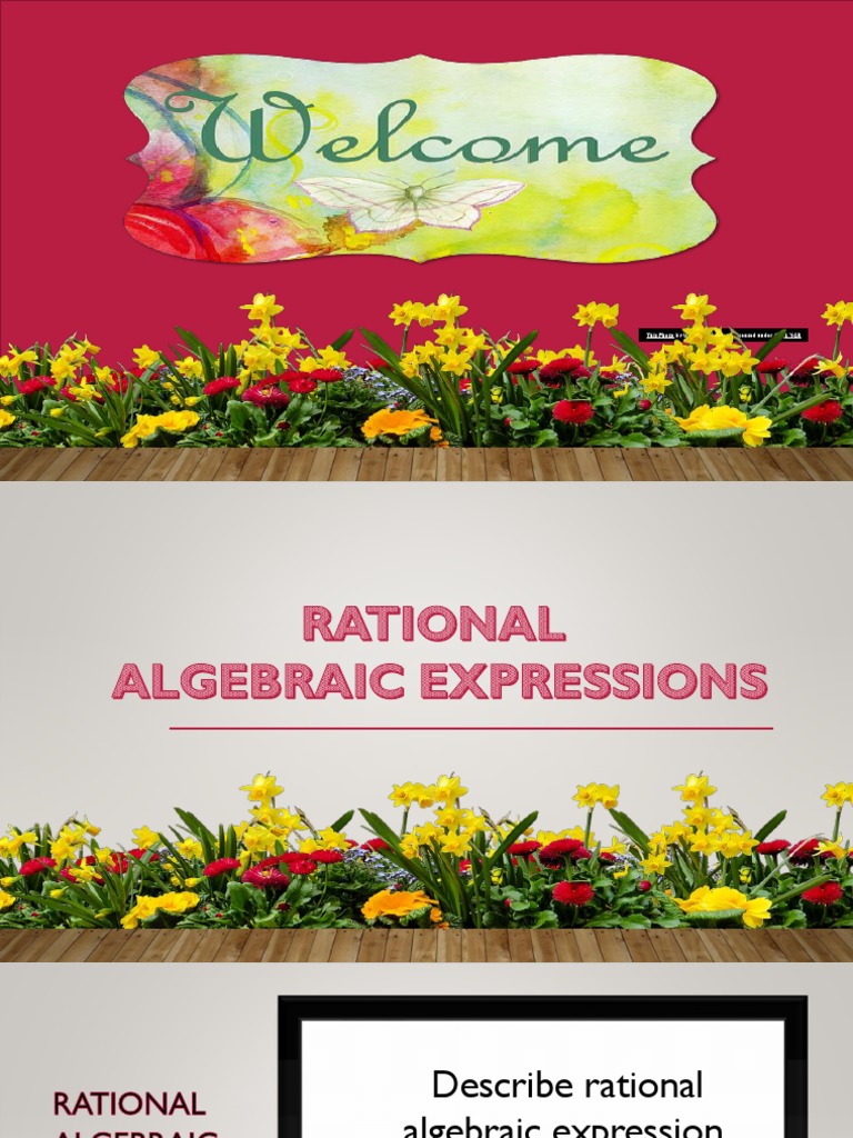 Rational Algebraic Expression | PDF | Equations | Rational Number