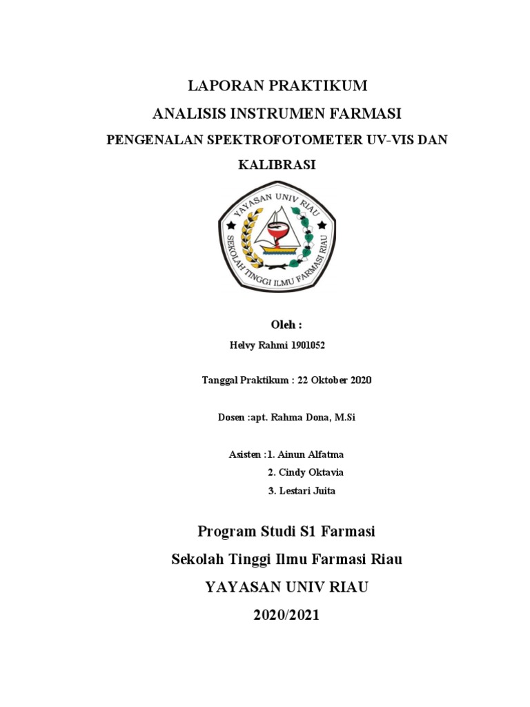 1.lap Praktek Percobaan 1 Farmasi Fisika | PDF