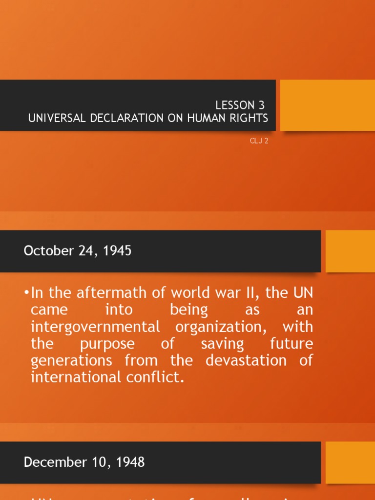 Lesson on Universal Declaration of Human Rights and Philippine Constitution | PDF | Human Rights ...