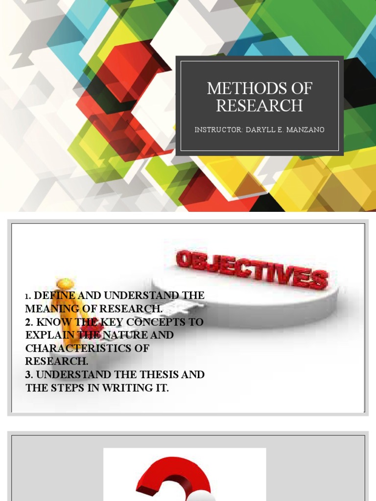 Methods of Research | Download Free PDF | Thesis | Academic Discipline Interactions