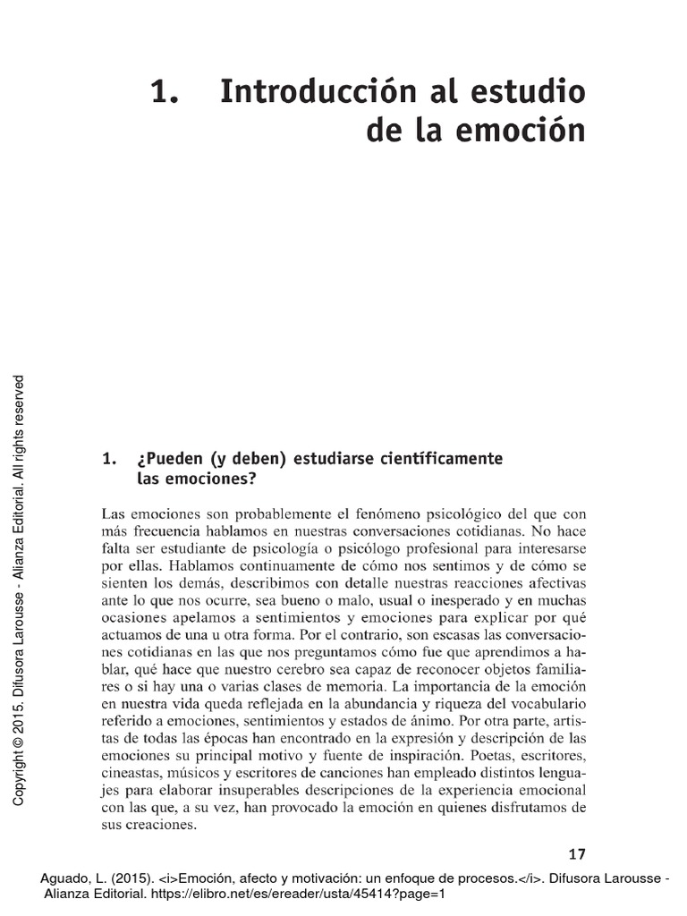 Introduccion A Las Emociones | PDF