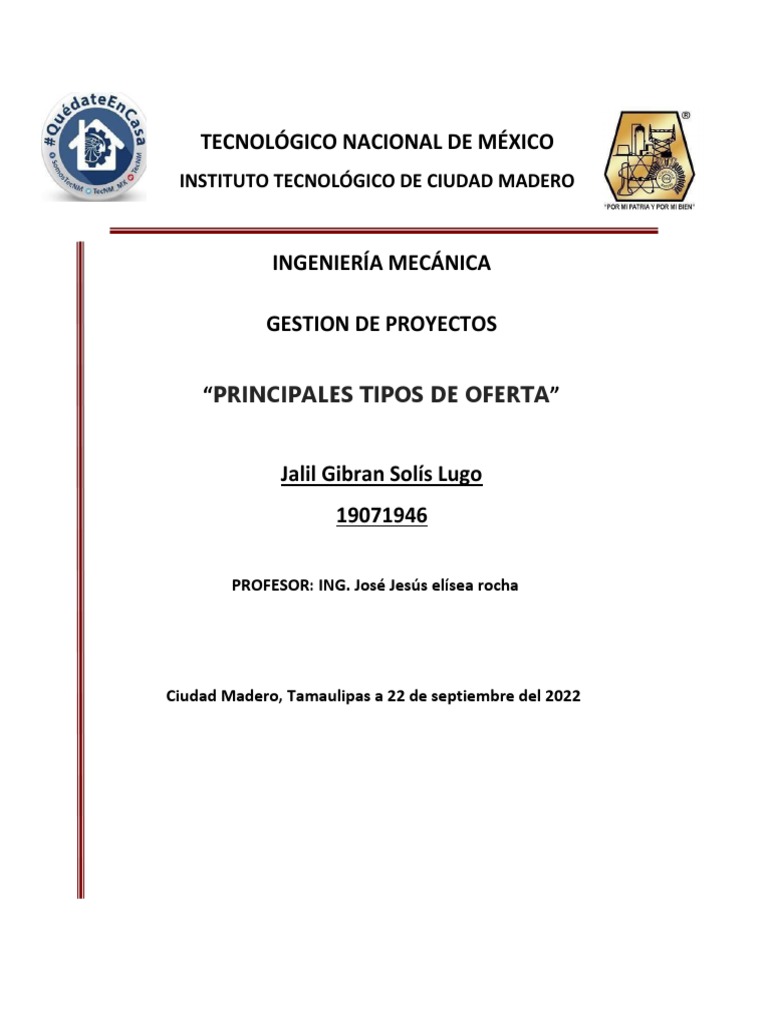 Principales Tipos de Oferta | PDF | Oferta (economía) | Mercado (economía)