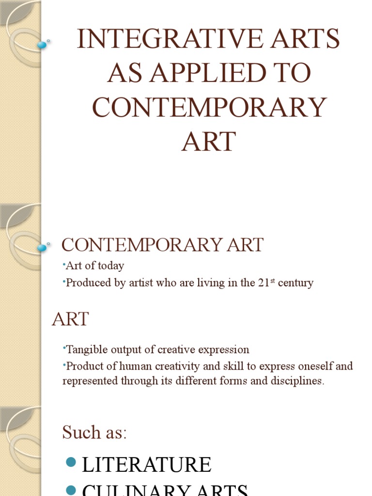 Integrative Arts in Contemporary Context | PDF | The Arts | Folk Art