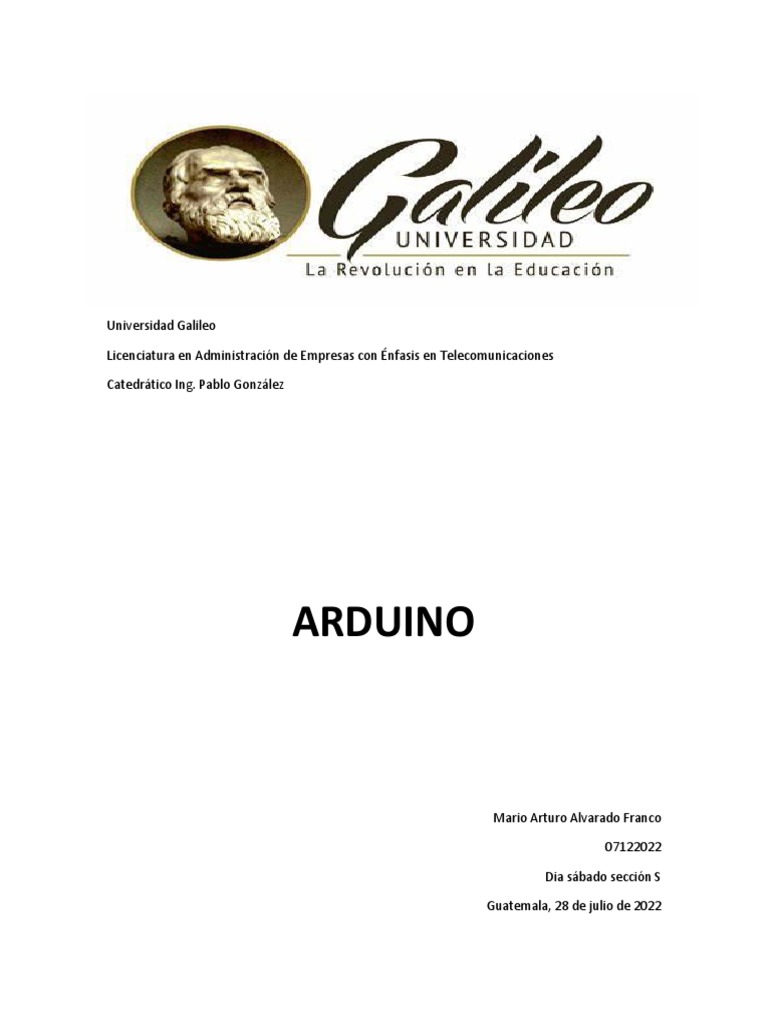 Que Es Arduino | PDF | Arduino | Microcontrolador Que Es Arduino | PDF | Arduino | Microcontrolador