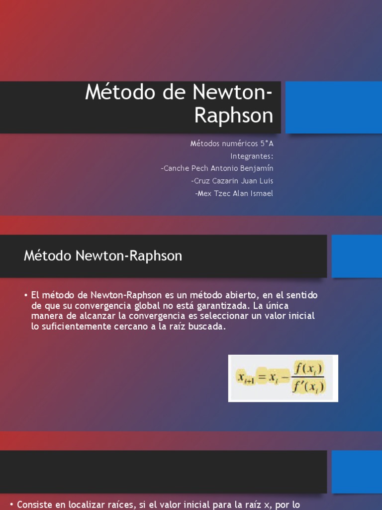 Método de Newton-Raphson | PDF | Análisis matemático | Matemáticas
