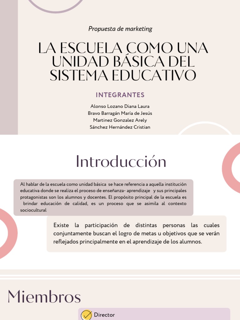 La Escuela como Unidad Básica Educativa | PDF | Método de enseñanza ...