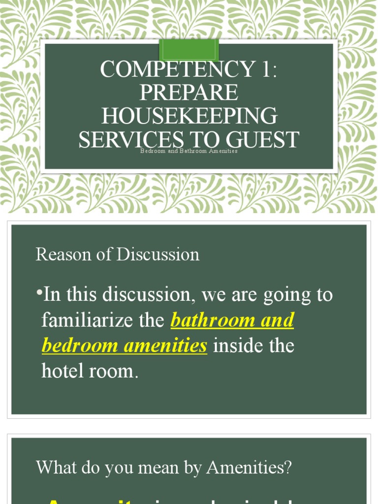 Hotel Room Amenities Overview | PDF