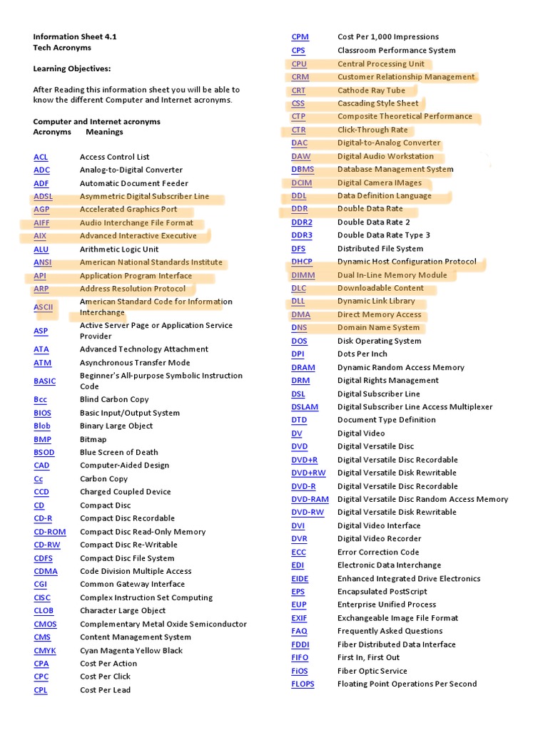 Acronyms | PDF | Internet | World Wide Web