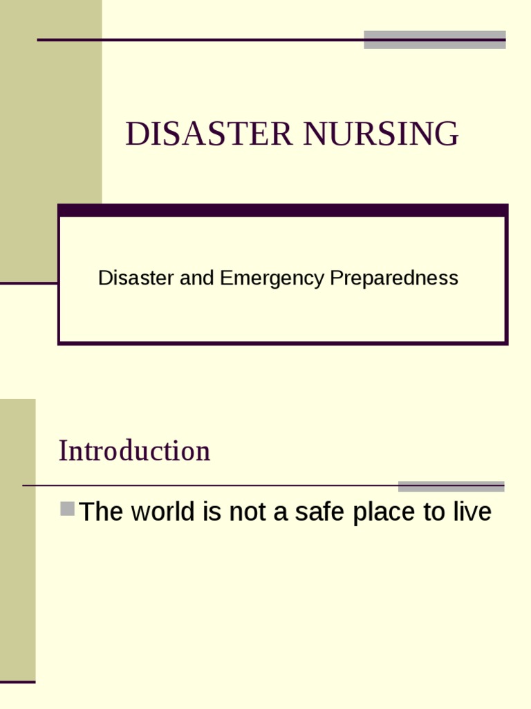Nurses' Role in Disaster Management | PDF | Emergency Medical Services ...