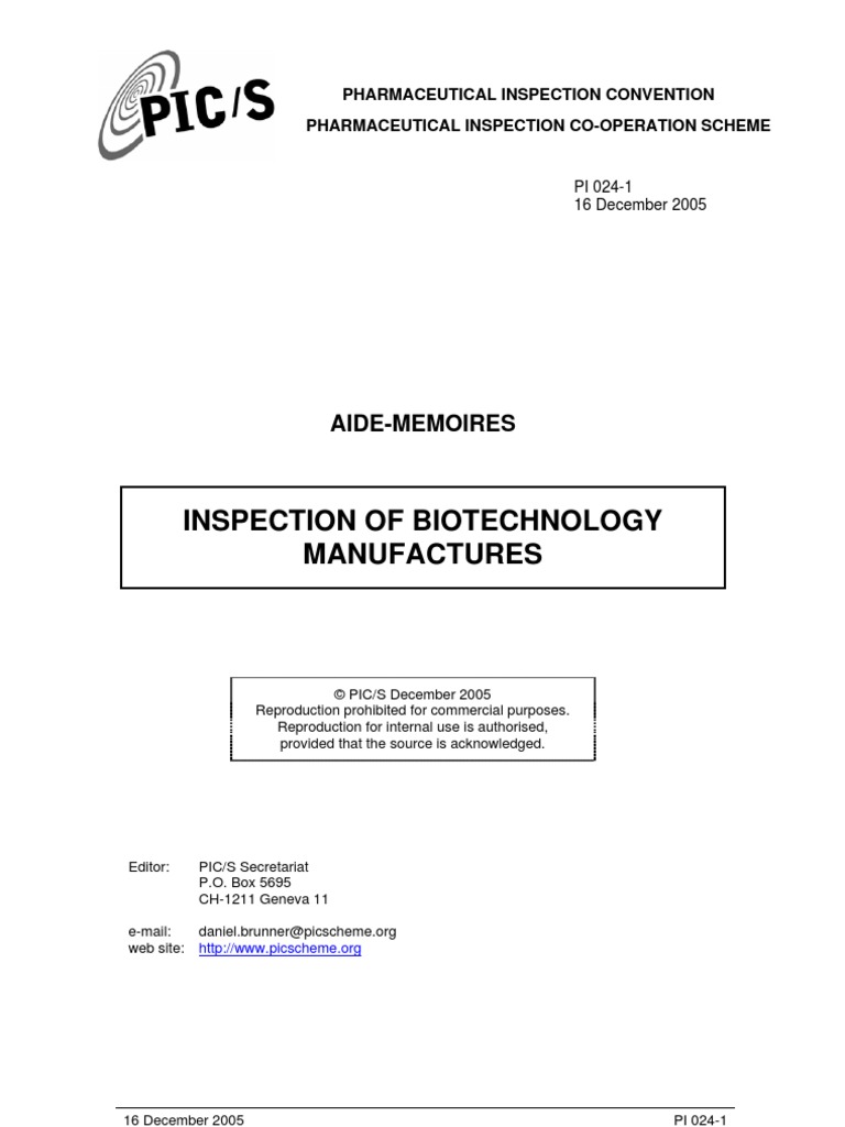 Inspection of Biotech Manufacturers | PDF | Sterilization (Microbiology ...