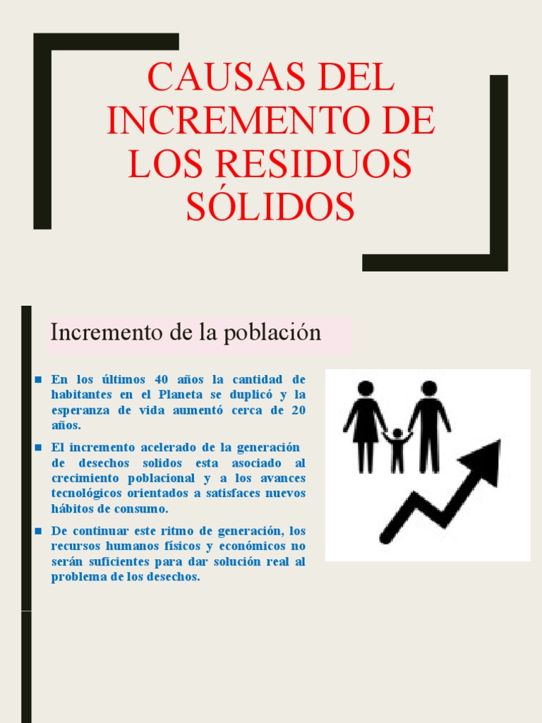 Causas Del Incremento de Los Residuos Sólidos-1 | PDF | Residuos | Vertedero