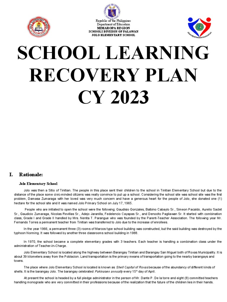 SLRP Jolo Es 2023 | PDF | Educational Assessment | Teachers